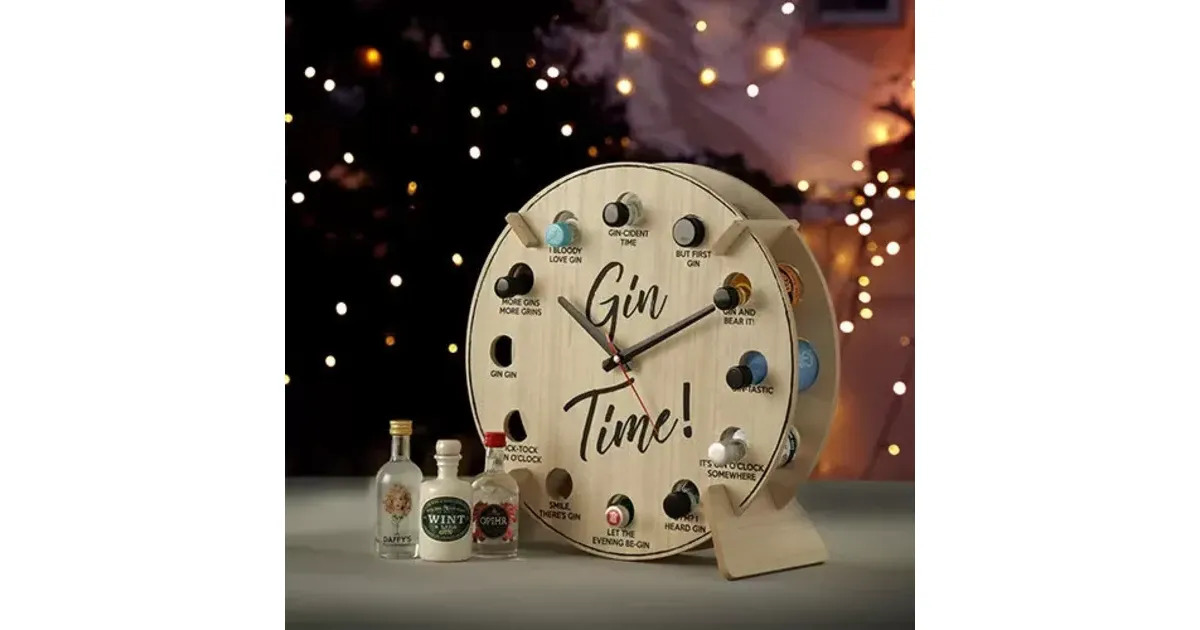 Gin Time Clock (Clock Only) | Free Delivery! | MakeHampers